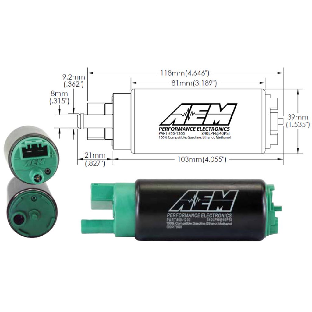 AEM 340LPH E85-Compatible High Flow In-Tank Fuel Pumps - Rampage